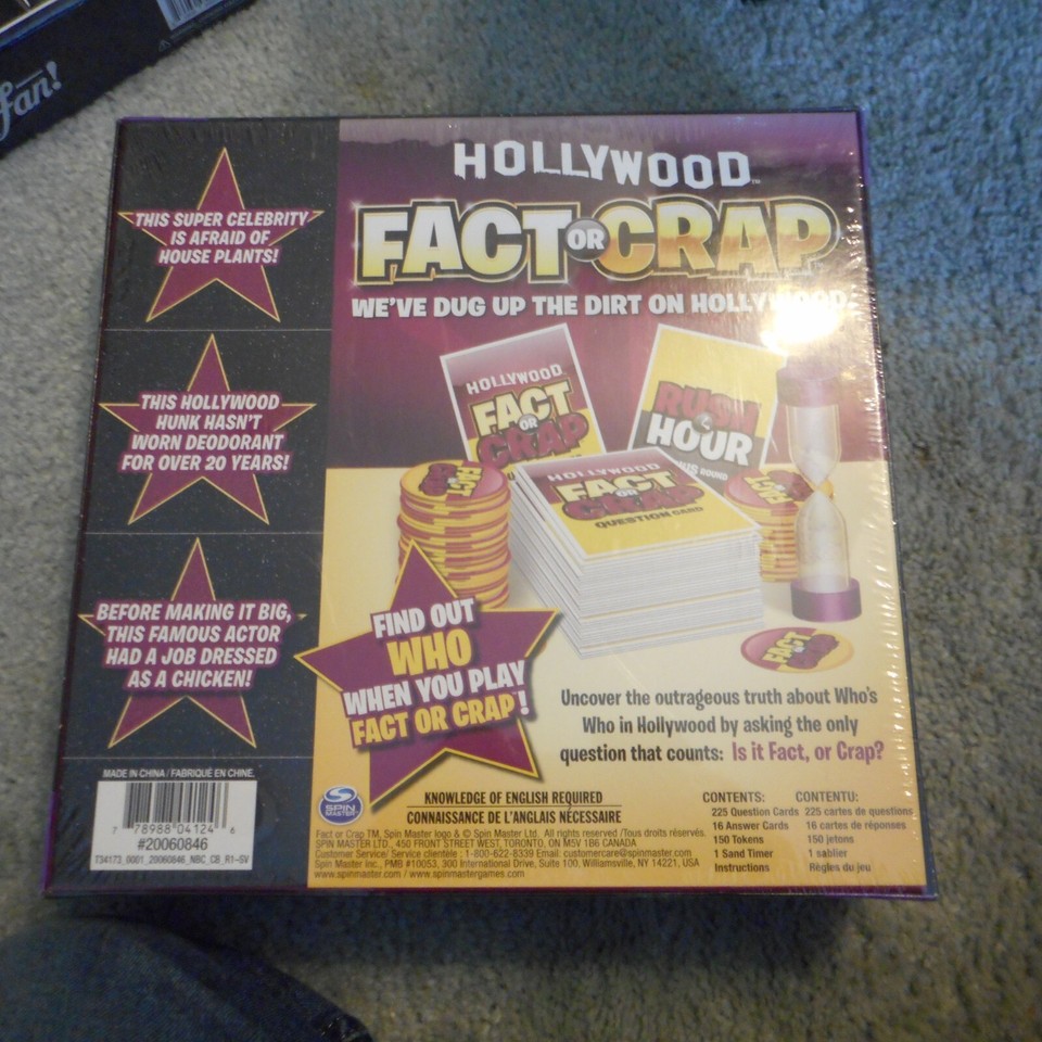 Hollywood Fact or Crap Celebrity Trivia Game (NEW) | eBay