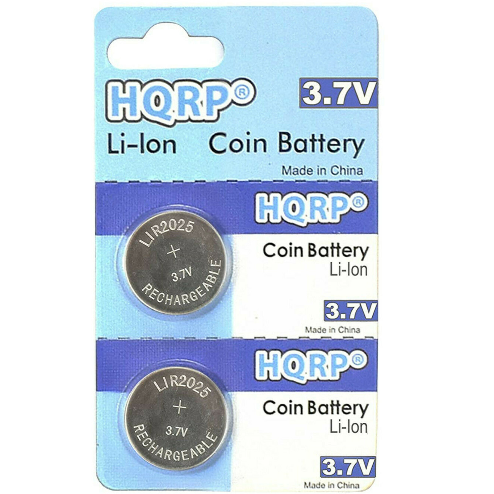 5-Pack LIR2025 LIR2025H 3.7-Volt Lithium-Ion Rechargeable Coin Cell ...