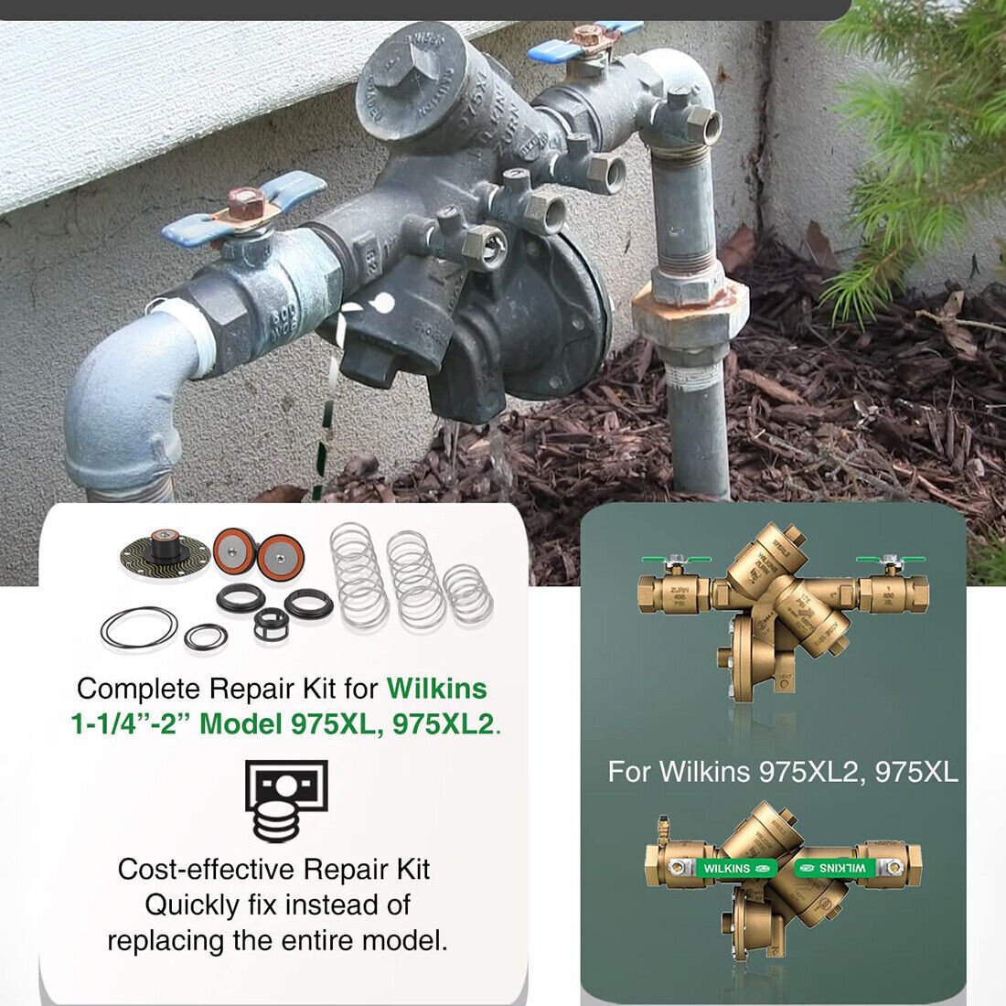 1-1/4"-2" Model for Wilkins Zurn 975XL 975XL2 Backflow Preventer Repair ...