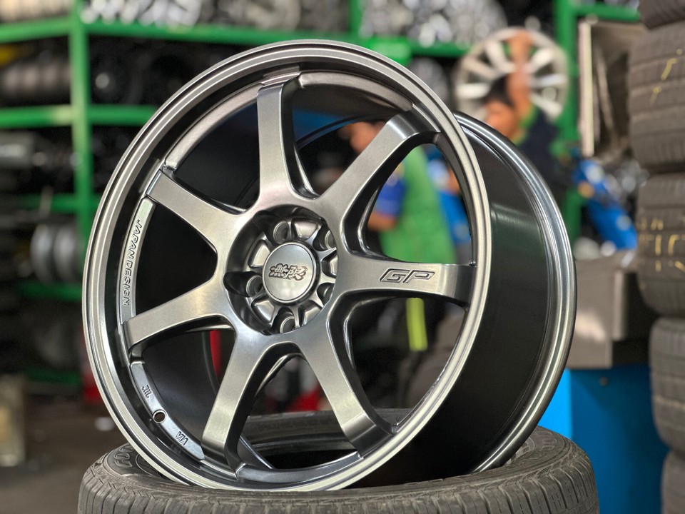 New 18x8.5J 5x114.3 (4 pcs) Mugen GP Design Wheel Honda Fit Civc HRV ...