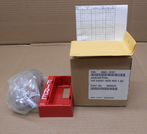 1 NIB NEW SIMPLEX 4904-9137 0626270 FIRE ALARM STROBE V/O 24VDC RED | eBay