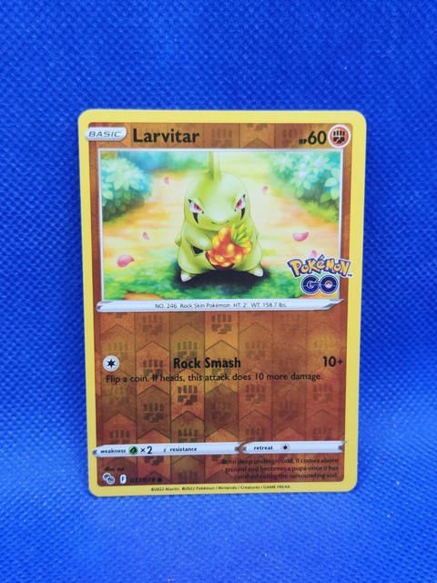 Pokémon TCG Larvitar Pokemon Go 037/078 Reverse Holo Common for sale ...