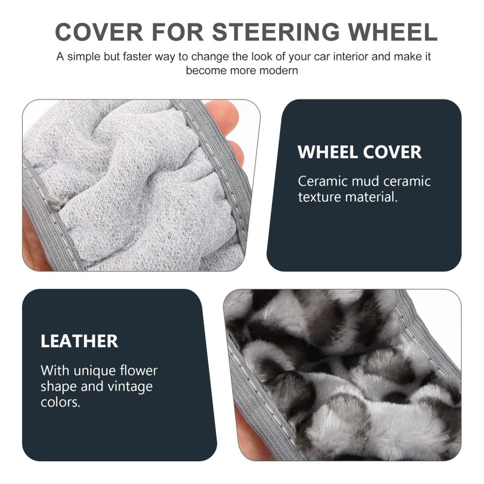 1 Set Car Steering Wheel Cover Shift Protector Handbrake Cover | eBay ...