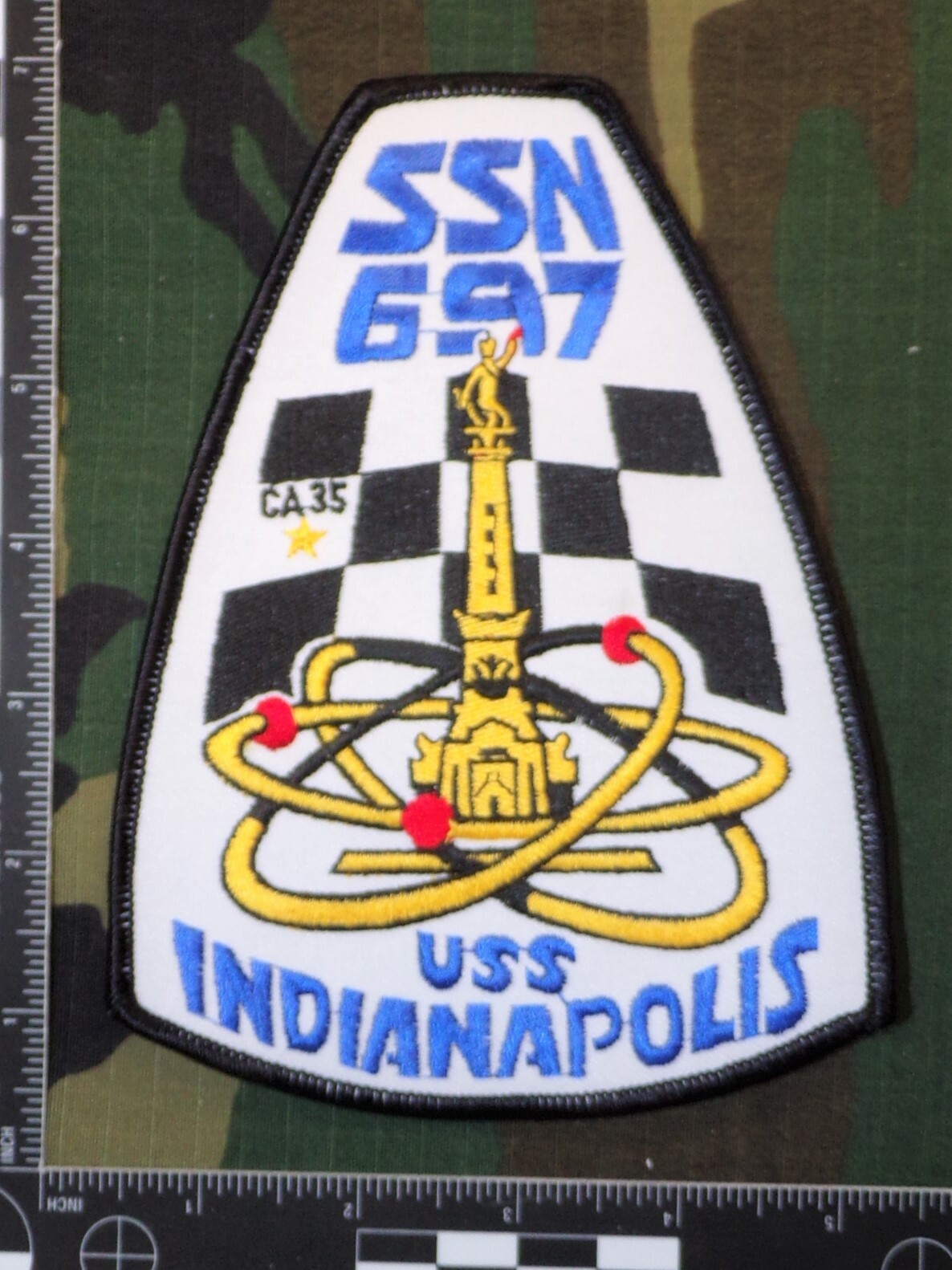US Navy USS Indianapolis SSN 697 Submarine Embroidered Full Color Patch ...