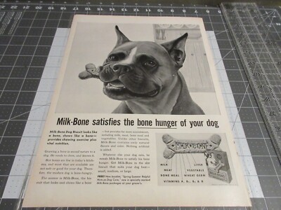 1959 Milk Bone Dog Biscuit Boxer Vintage Print Ad | eBay