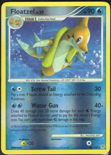 Floatzel - 26/130 - Diamond & Pearl - Reverse Holo - Near Mint ...