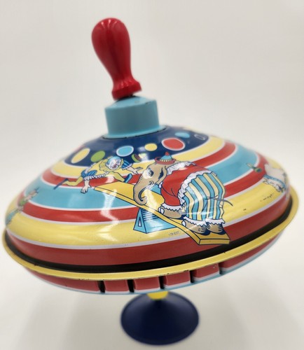 Schylling Vintage Tin Metal Spinning Circus Top Toy | eBay