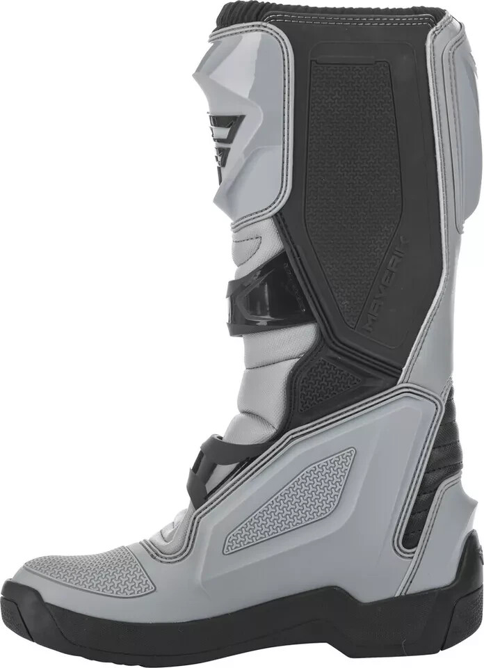 Fly Racing Maverick Boots Off-Road Dirt Bike MX Motorcycle Gray / Black ...