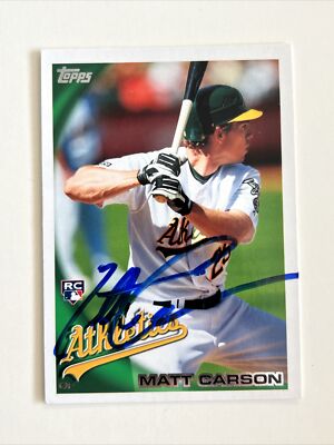 Matt Carson Autographed 2010 Topps Card #261 In Person M892 | eBay