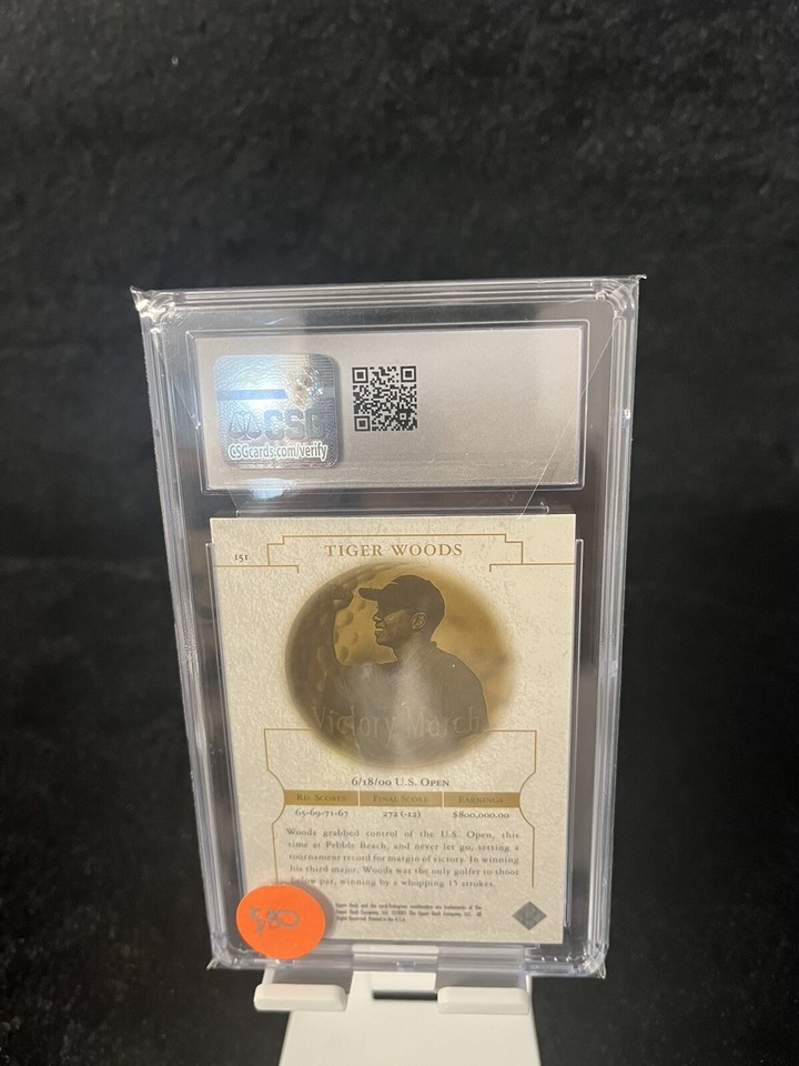 2001 UPPER DECK #151 TIGER WOODS ROOKIE CARD RC VICTORY MARCH CSG 10 ...