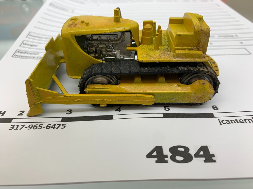 484 Vintage/Antique Yellow Dozer Working Lever Raises Blade O Scale 1: ...