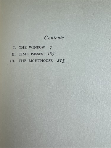 TO THE LIGHTHOUSE BY VIRGINIA WOOLF - TRUE 1ST US EDITION 3RD PRINTING ...