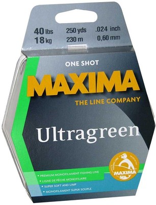 Maxima Fishing Line MOSS-3 Ultragreen Monofilament Fishing Line 1-Shot ...