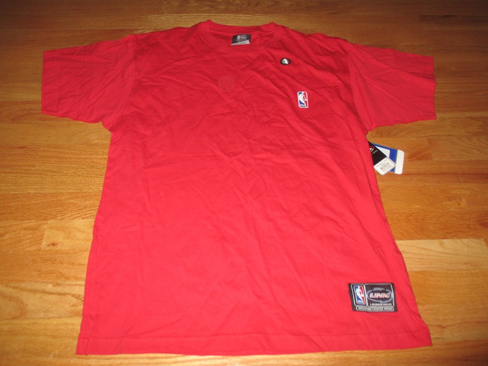 NATIONAL BASKETBALL ASSOCIATION (NBA) Embroidered (MED) T-Shirt w/ Tags ...