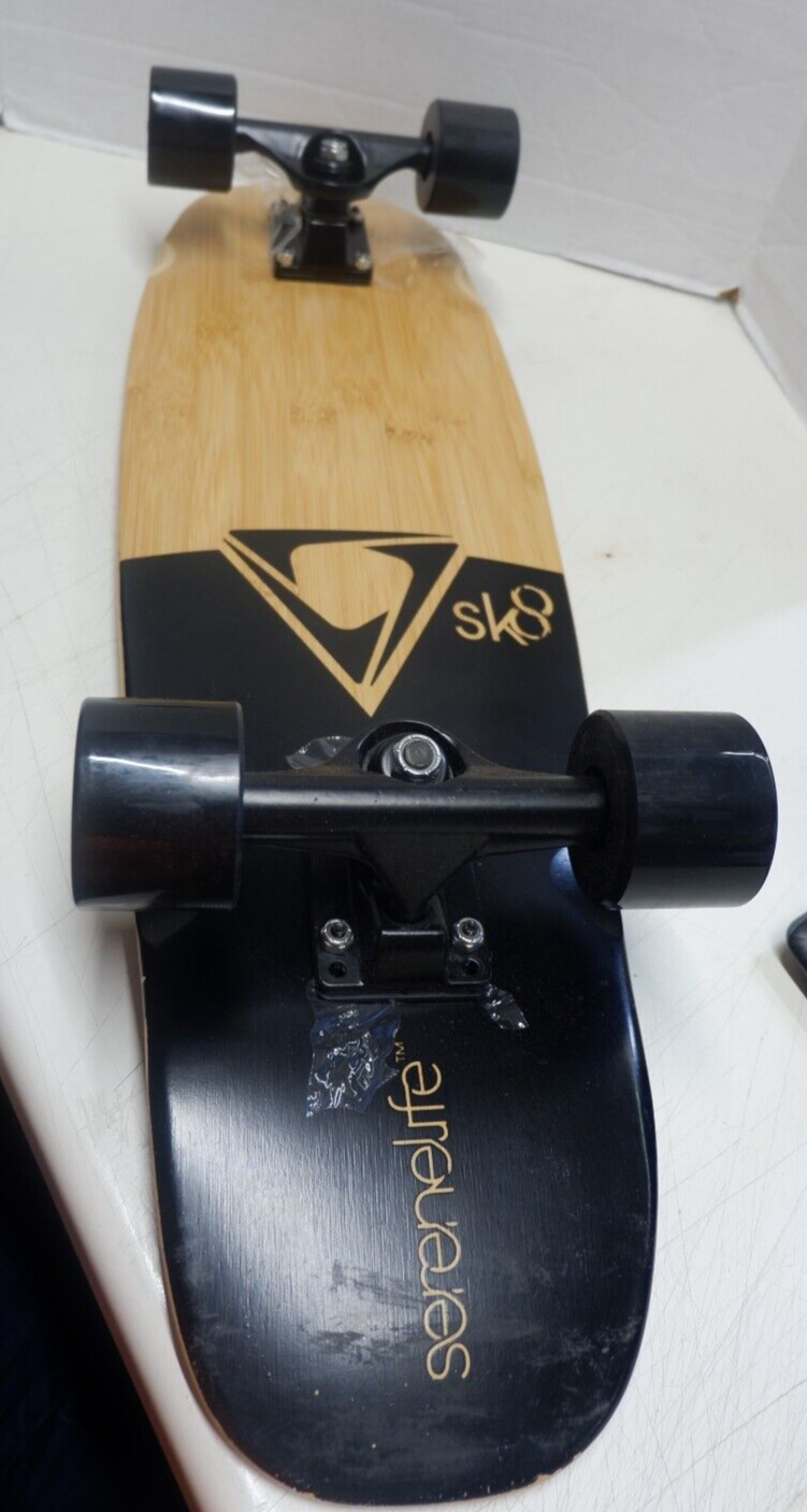 SereneLife 5 Ply Canadian&Bamboo Maple Deck Complete Double Kick Skate ...