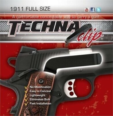 Techna Clip - 1911 Full Size Models - Conceal Carry Belt Clip (Right ...