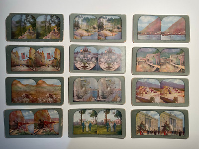 STEREOVIEW CARDS, SET OF 19, VARIOUS THEMES ALL IN COLOR | eBay