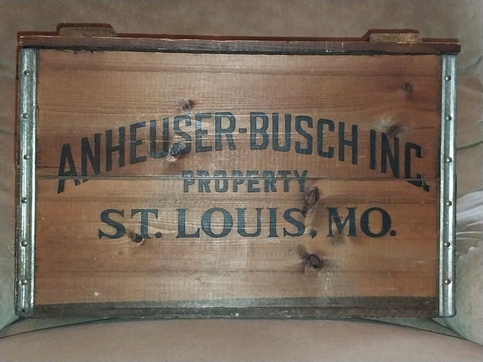 Vintage 1976 Budweiser Anheuser Busch Centennial Wooden Beer Crate Box ...
