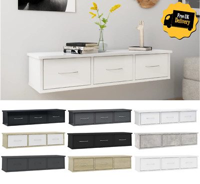 Wall-mounted Drawers Floating Shelf Engineered Wall Cabinet Sideboard ...