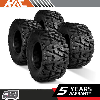 Set 4 26x9-12 6 Ply ATV Tires 26x11-12 UTV Mud Heavy Duty Tubeless All ...