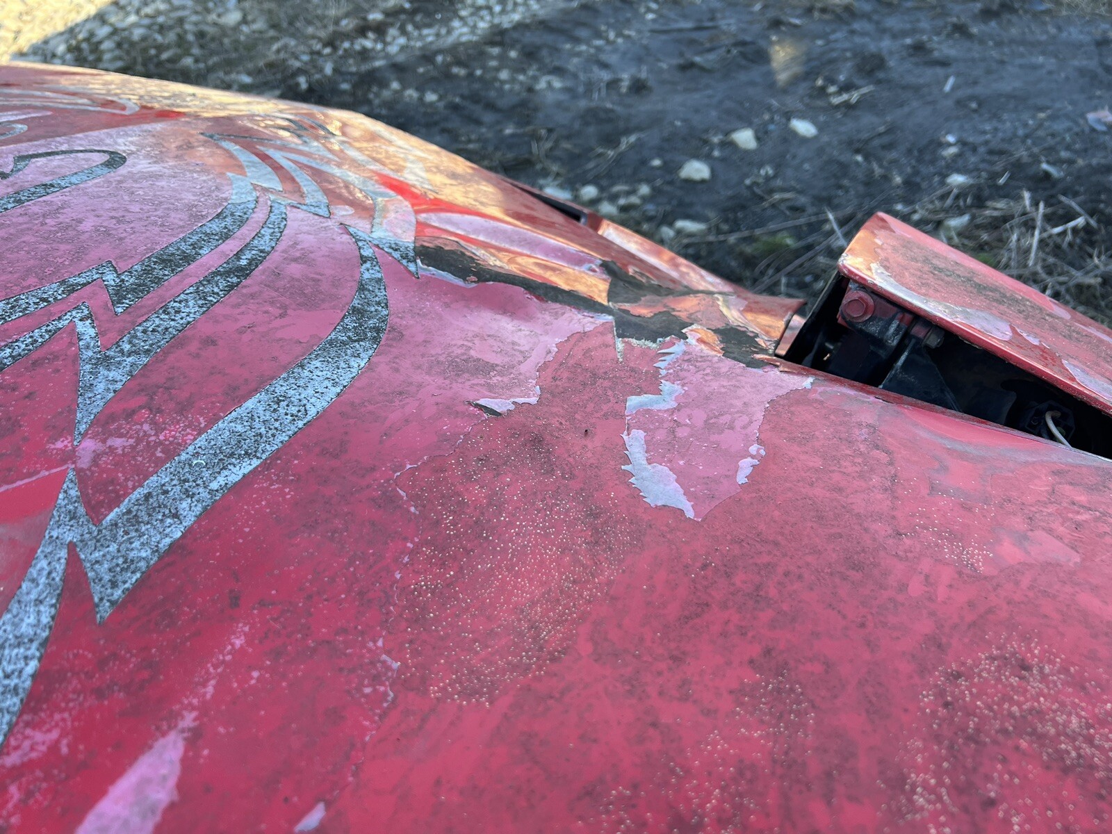 1982 - 1992 Pontiac Firebird Trans Am Hood Red w/ Dome / Hood Scoop | eBay