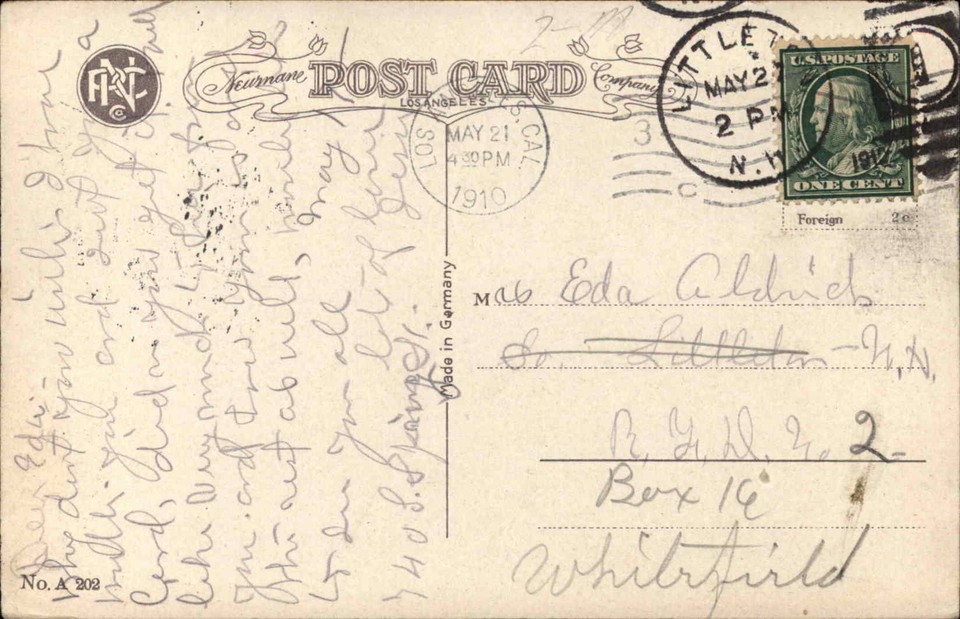 Whittier California CA Oil Wells Bird's Eye View c1900s-10s Postcard | eBay