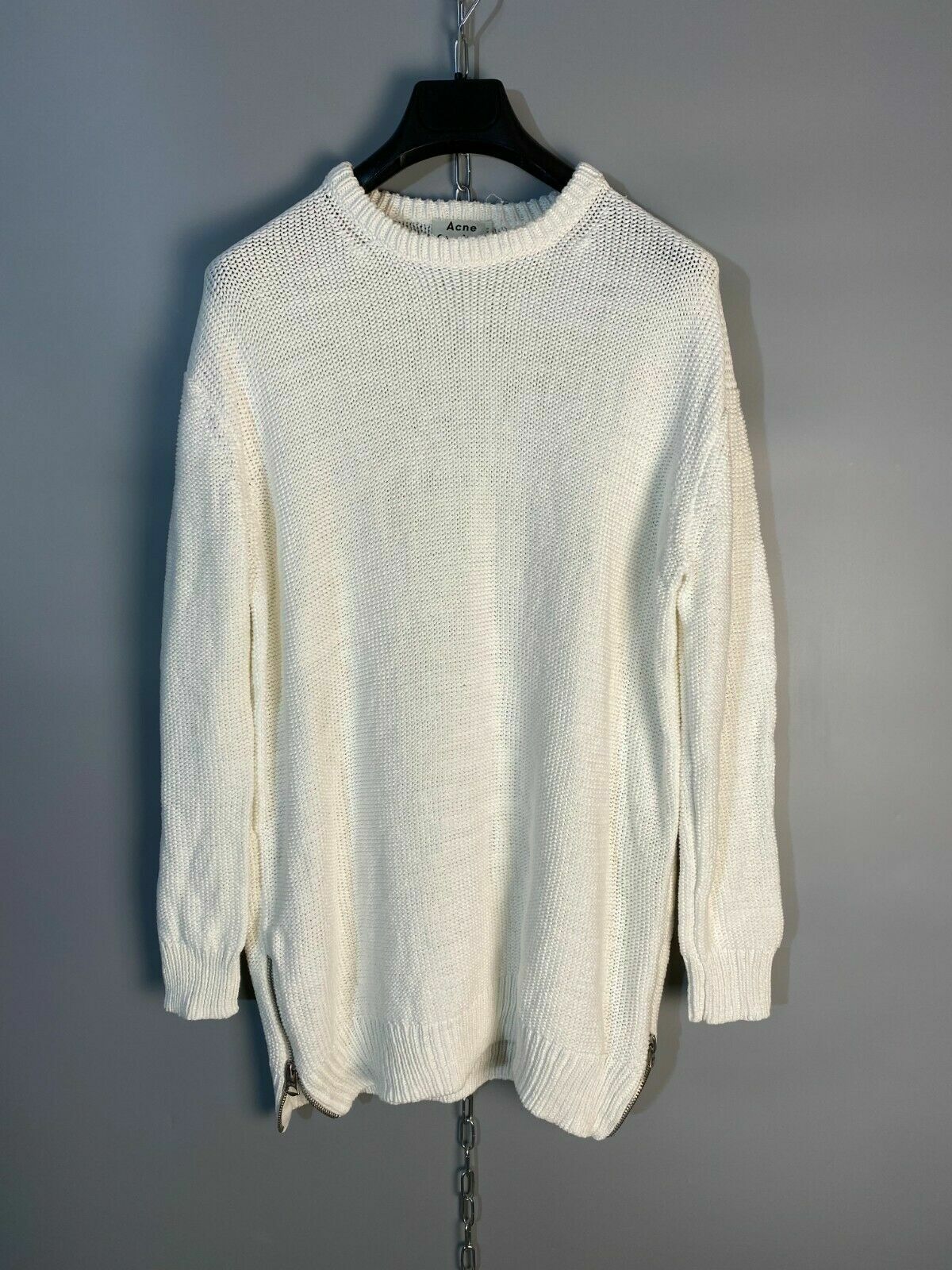 Acne Studios SADE Oversized Chunky Knit Cotton Jumper… - Gem