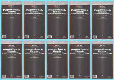 1000 BCW PAPERBACK BOOK BAGS with FLAP 2 MIL 5 x 7-3/8 Storage Archival ...