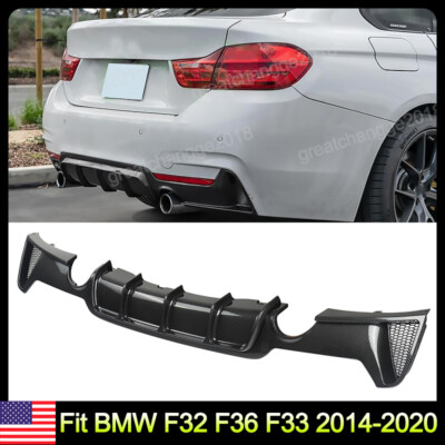 Rear Diffuser For BMW F32 430i 440i M Sport 2014-18 Dual Exhaust Carbon ...
