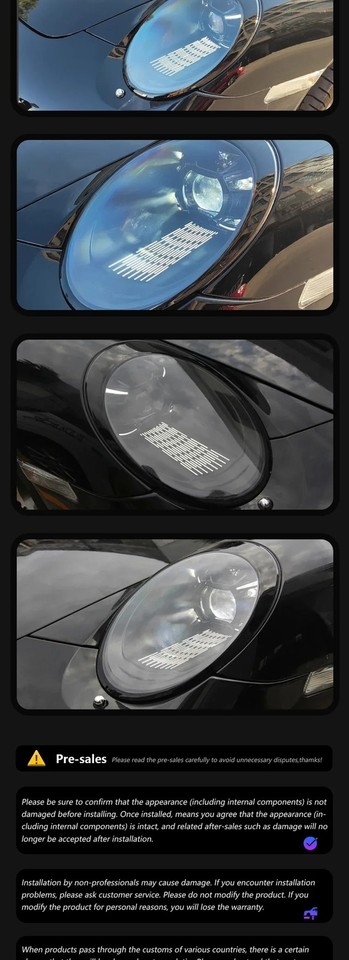 For Porsche 911 997 Headlight LED Laser Matrix lamps Projector DRL Plug ...