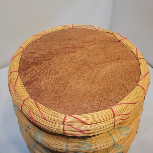 Unusual Native American Basket Seminole Handmade Sweet Grass Palmetto ...