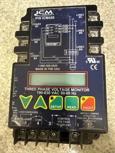ICM Controls ICM450 3 phase Voltage Monitor 190-630 VAC 50-60 Hz | eBay