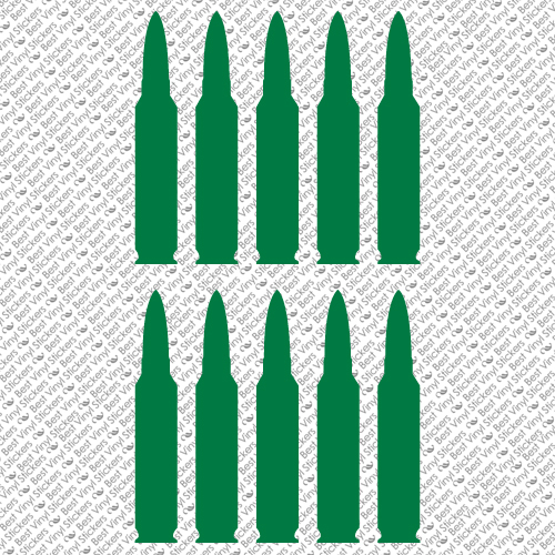 BULLET BULLETS ARMY SPORT WEAPONS DECORATION VINYL DECAL STICKER (B-01 ...