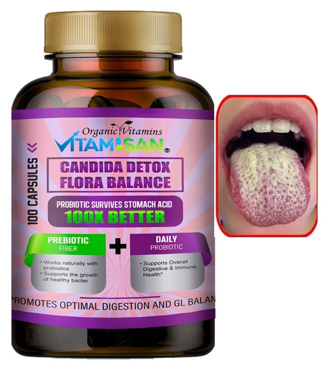 Candida Cleanse 100 Capsules Support Gut Colon Support Natural Herbs ...