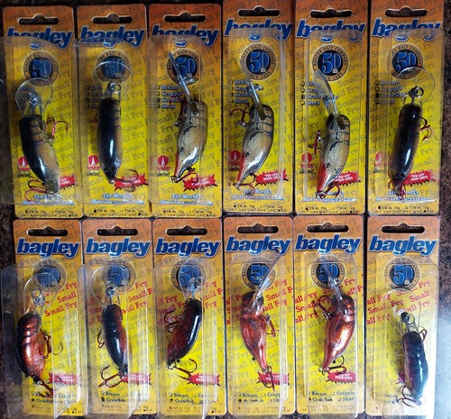 Bagley Small Fry Crawfish Deep Diving Lures 50th Anniversary Vintage ...
