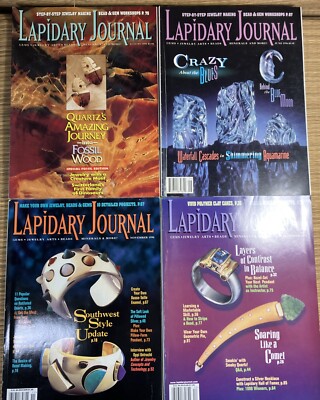 Jewelry Arts Lapidary Journal Magazine 4 Back Issues 1990s Step By Step ...