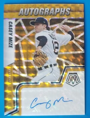 2022 Panini Mosaic Casey Mize Mosaic Auto GOLD PARALLEL #07/10 ...