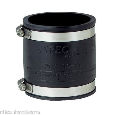 (1)-Flex Fernco Rubber Boot 3" PVC Plastic Pipe Connector Coupling ...
