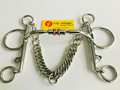 Pelham with Barrel Copper Roller Bit All Sizes Horse Bit Snaffle Curb ...