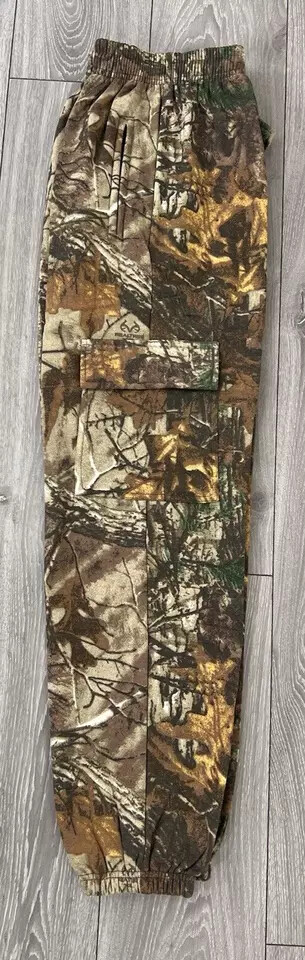 Realtree Camo Cargo Joggers Fleece Bottoms Men's Size: S To XXL Fishing ...