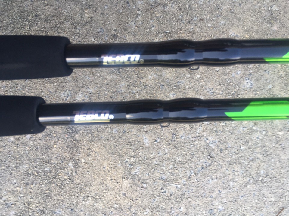 2 NEW Zebco Bite Alert 7' 2pc Spinning Fishing Rod - Medium Heavy 17 ...