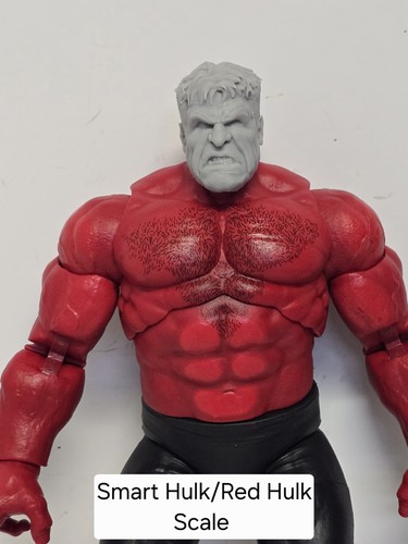 3d Print FORD RED HULK THUNDERBOLT ROSS SMART HULK BAF HEAD 1:12 Marvel ...