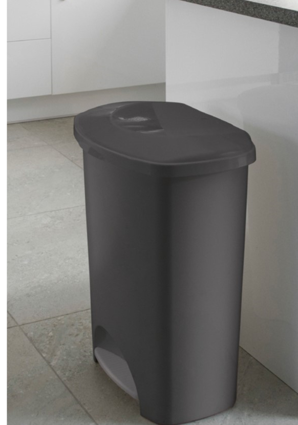 Addis Plastic Family Kitchen Bin Black With Silver Pedal 517262ebay ...