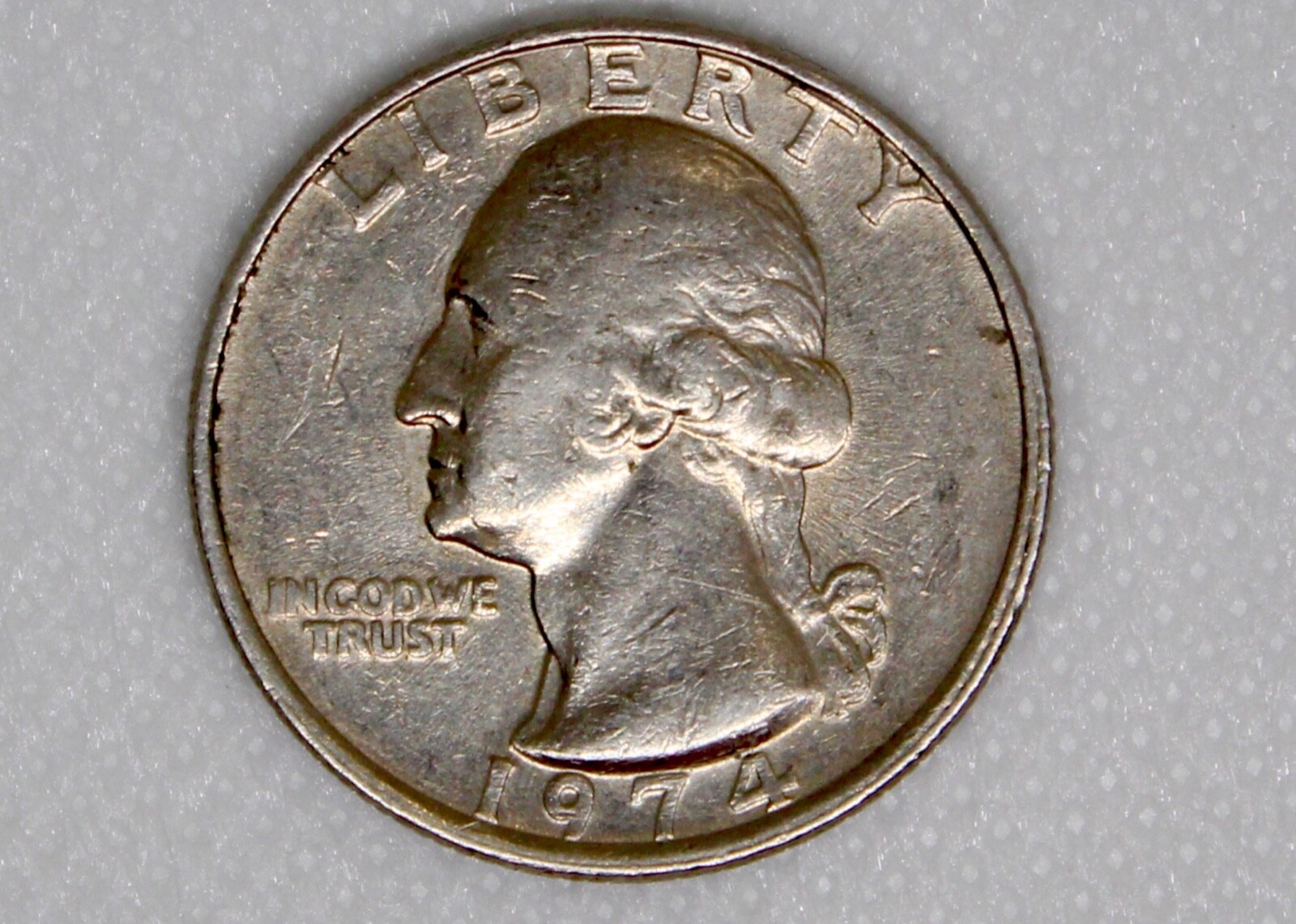 1974 No Mint Mark Washington Quarter Rim Error 5.7 Grams Circulated ...