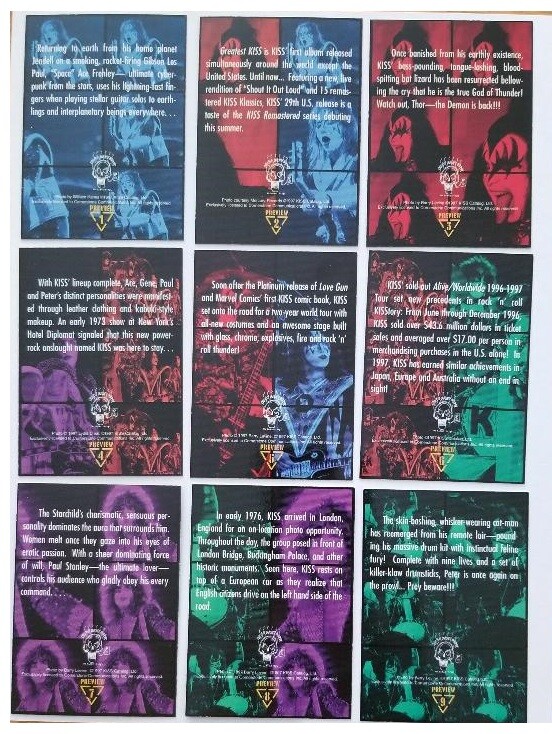 Kiss 1997 Cornerstone Series One Preview Promo Set (SS) | eBay
