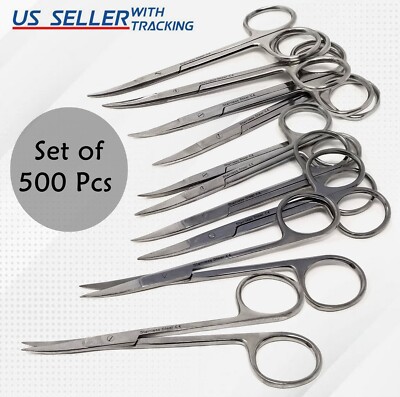 Lot of 500 Pcs Micro IRIS Dissecting Scissors 4.5'' Curved Laboratory ...
