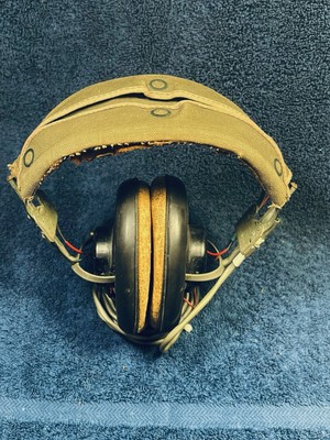 WWII WW2 U.S. Navy Naval Aviator Pilot Headset Receiver Headphones NAF ...