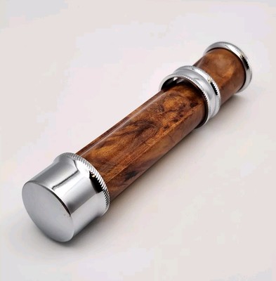 Fly Rod Reel Seat - Slide Band - Chrome Plated Brass - Burled Insert | eBay