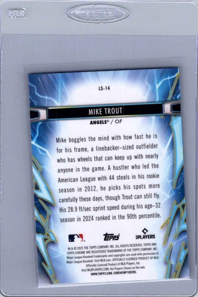 2025 Topps Cosmic Chrome Mike Trout Lightspeed Insert Angels | eBay