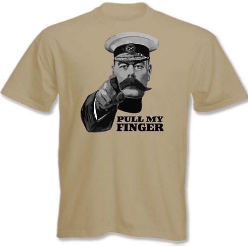 Lord Kitchener Pull My Finger Mens Funny T-Shirt WWII War Poster Fart ...